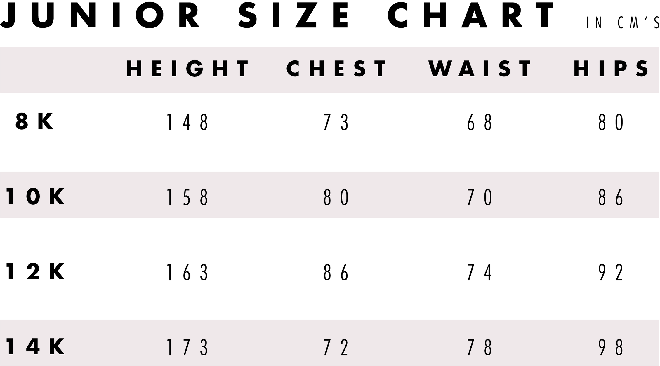 Size Guide | Australian activewear for every body | Roar Republic