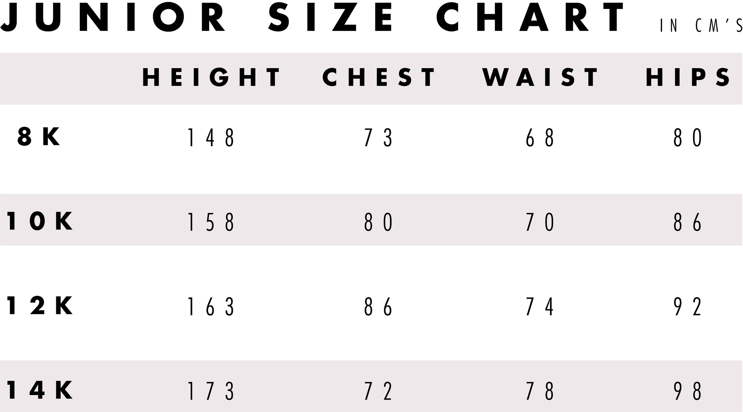 Size Guide | Australian activewear for every body | Roar Republic